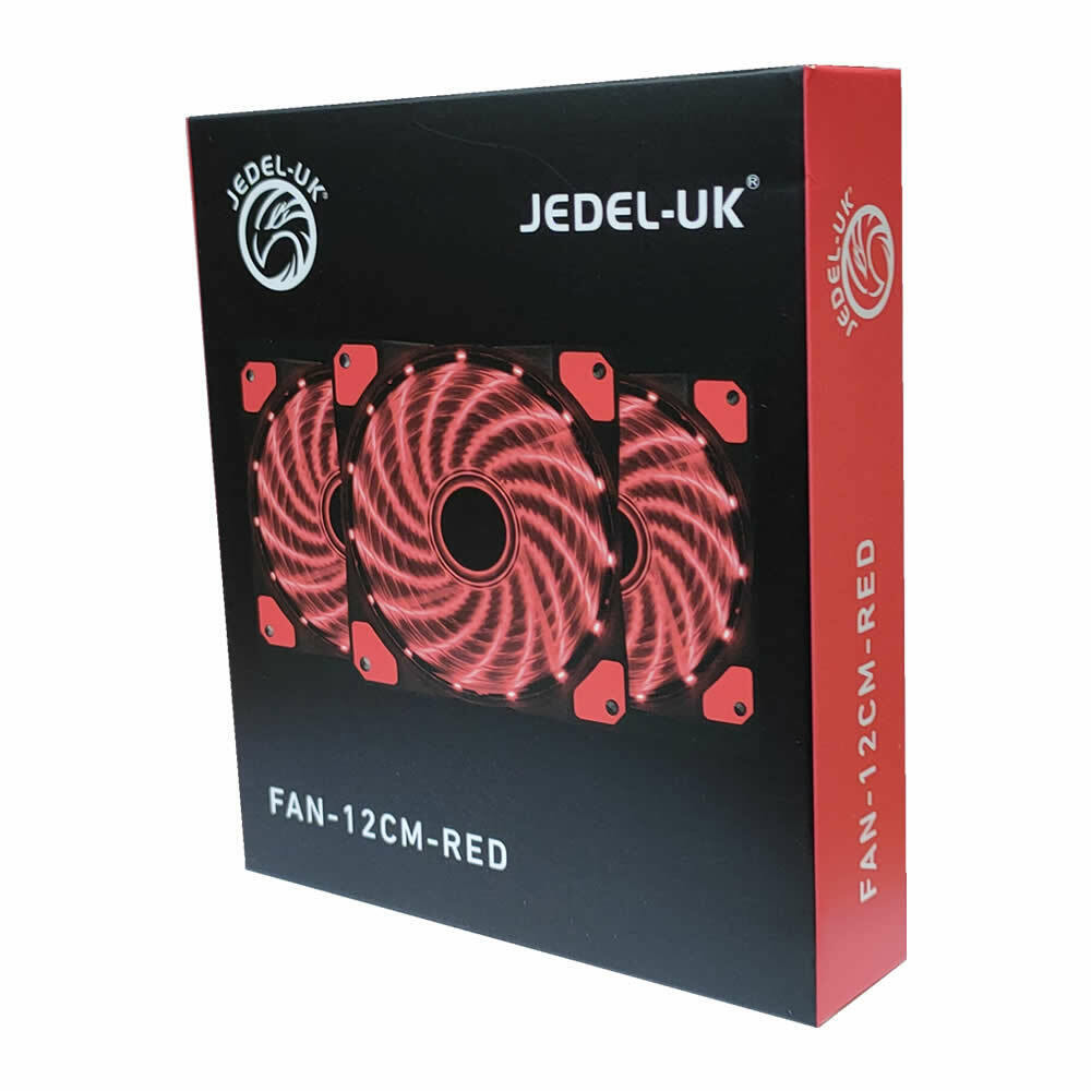 Jedel 120mm Blue LED PC Case Cooling Fan - DigiDirect